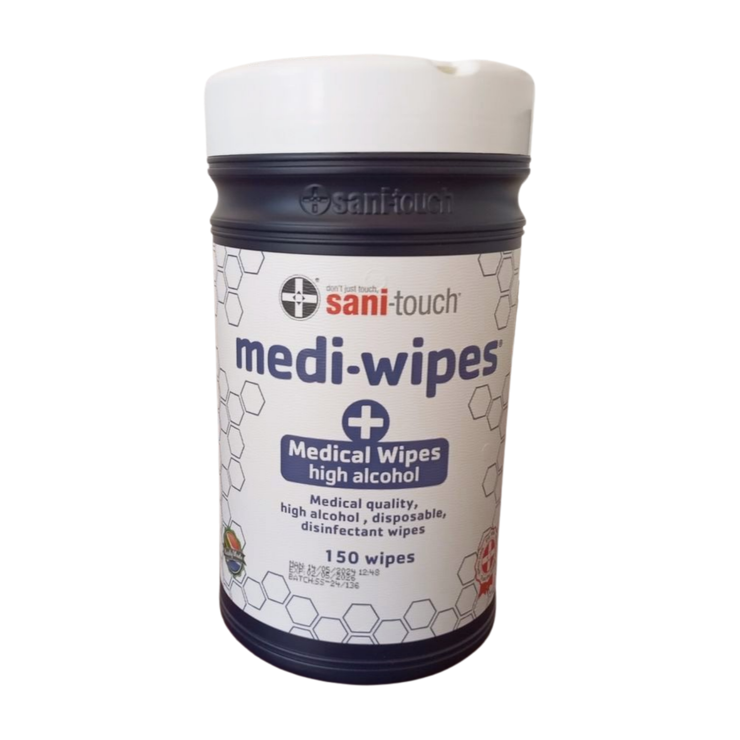Medi-Wipes 150 Canister - 80% Alcohol | CO Medical & Surgical