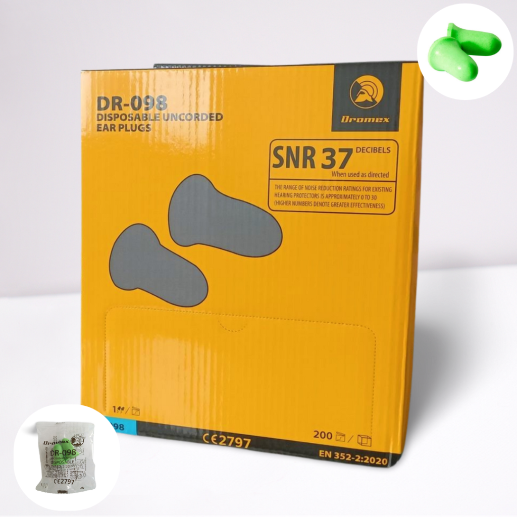 Dromex Cordless Foam Earplugs (200 units) | CO Medical & Surgical